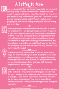 A Letter to Mom | Real Life Real Issues & The Serial Chef